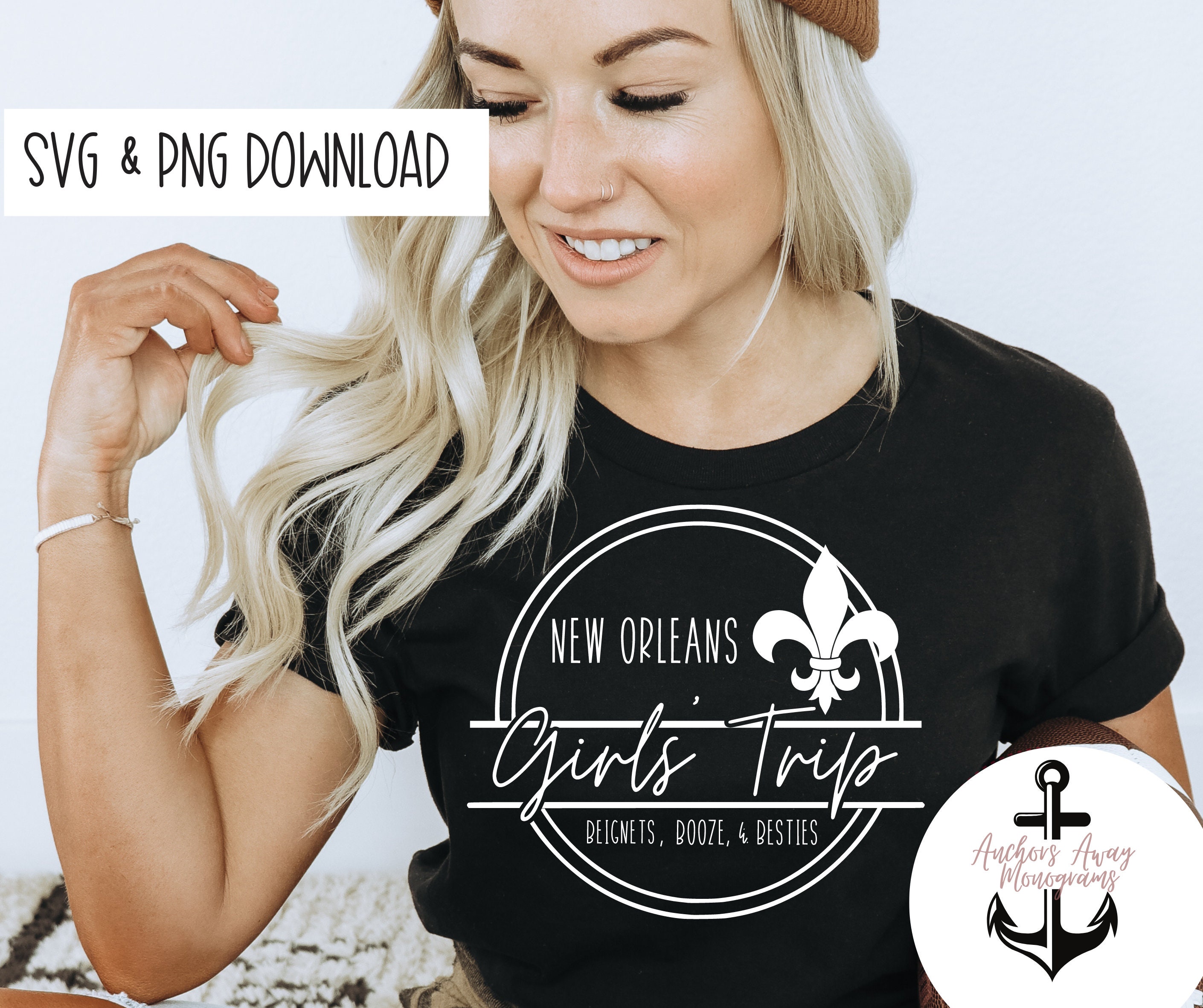 New Orleans Girls Trip SVG Beignets Booze & Besties SVG I - Etsy