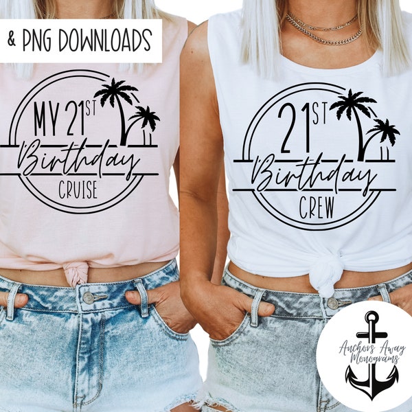 21st Birthday Cruise Crew Svg - Etsy
