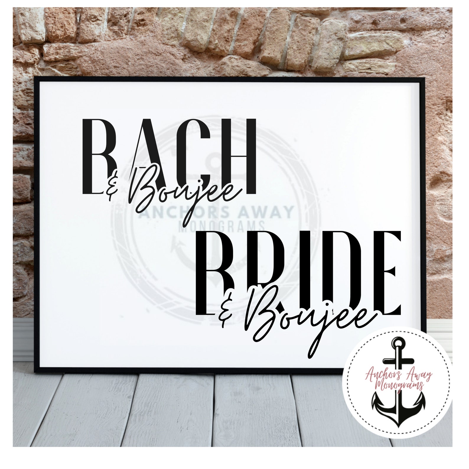 Bride and Boujee L Bach and Boujee SVG AND PNG Files New | Etsy