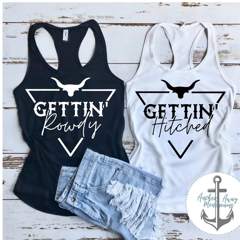 Getting Hitched Getting Rowdy Texas SVG AND PNG Files L Disco | Etsy