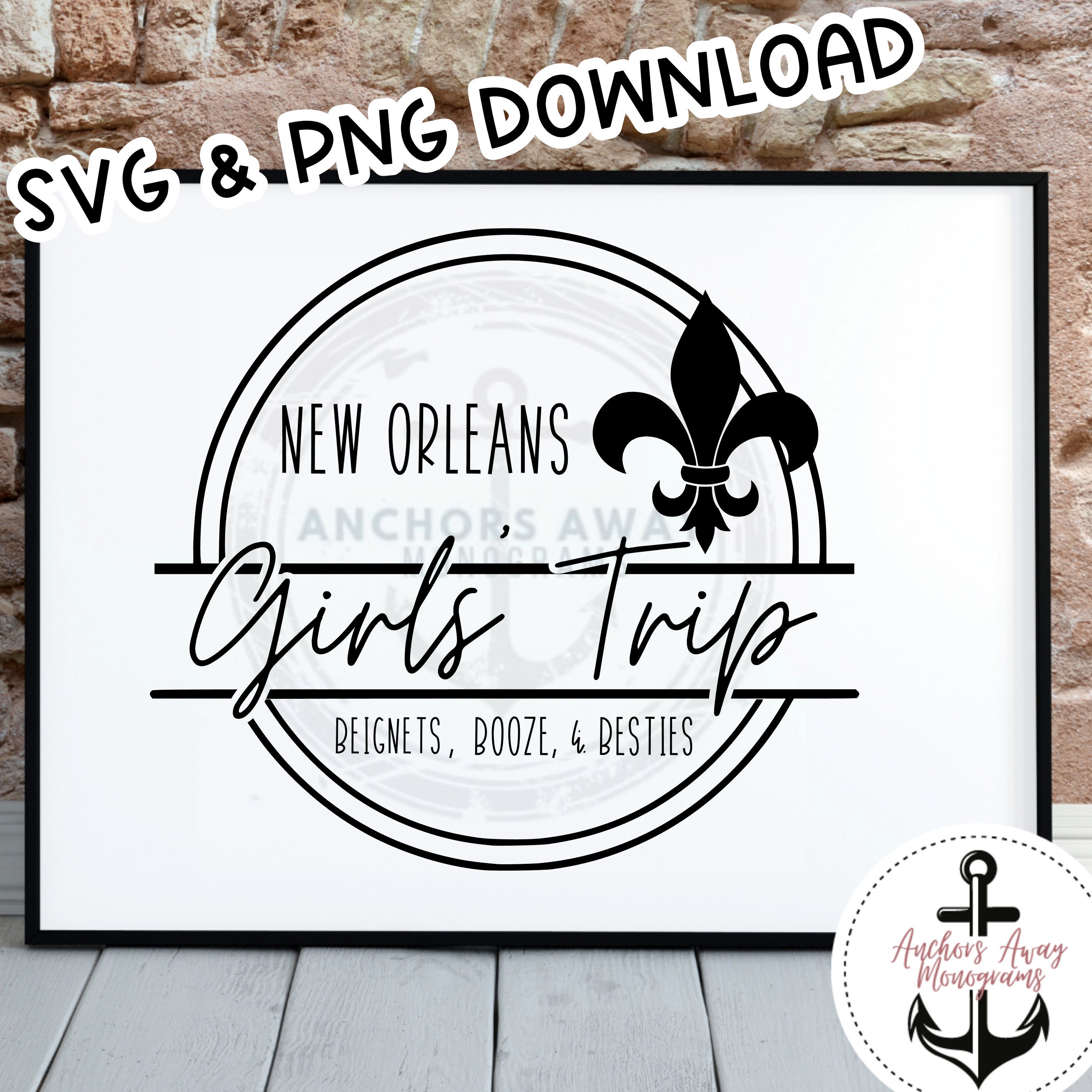 New Orleans Girls Trip SVG Beignets Booze & Besties SVG I - Etsy