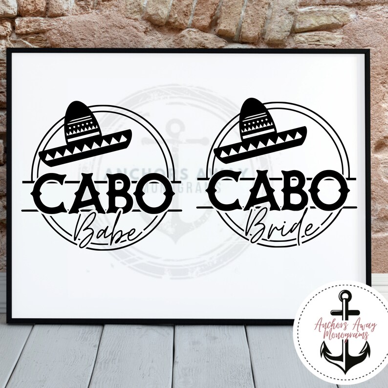 Cabo Mexico Bride & Babe SVG AND PNG L Beach Booze and Besties - Etsy