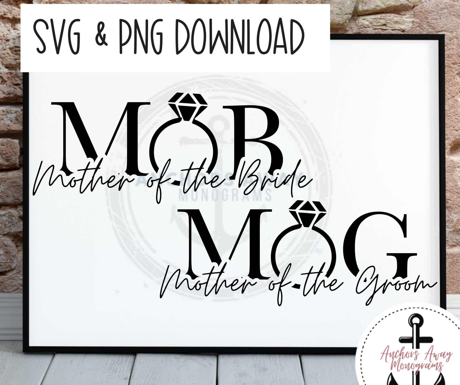 Mother of the Bride & Mother of Groom SVG AND PNG Files L Mom - Etsy