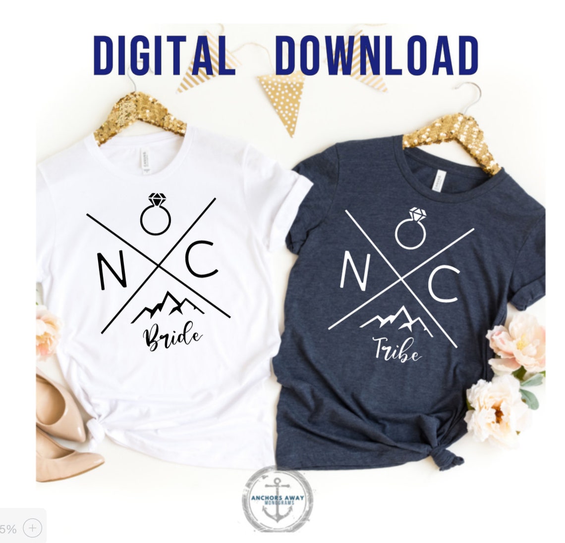 NC Mountain Bride & Tribe Bachelorette SVG and PNG Files | Etsy