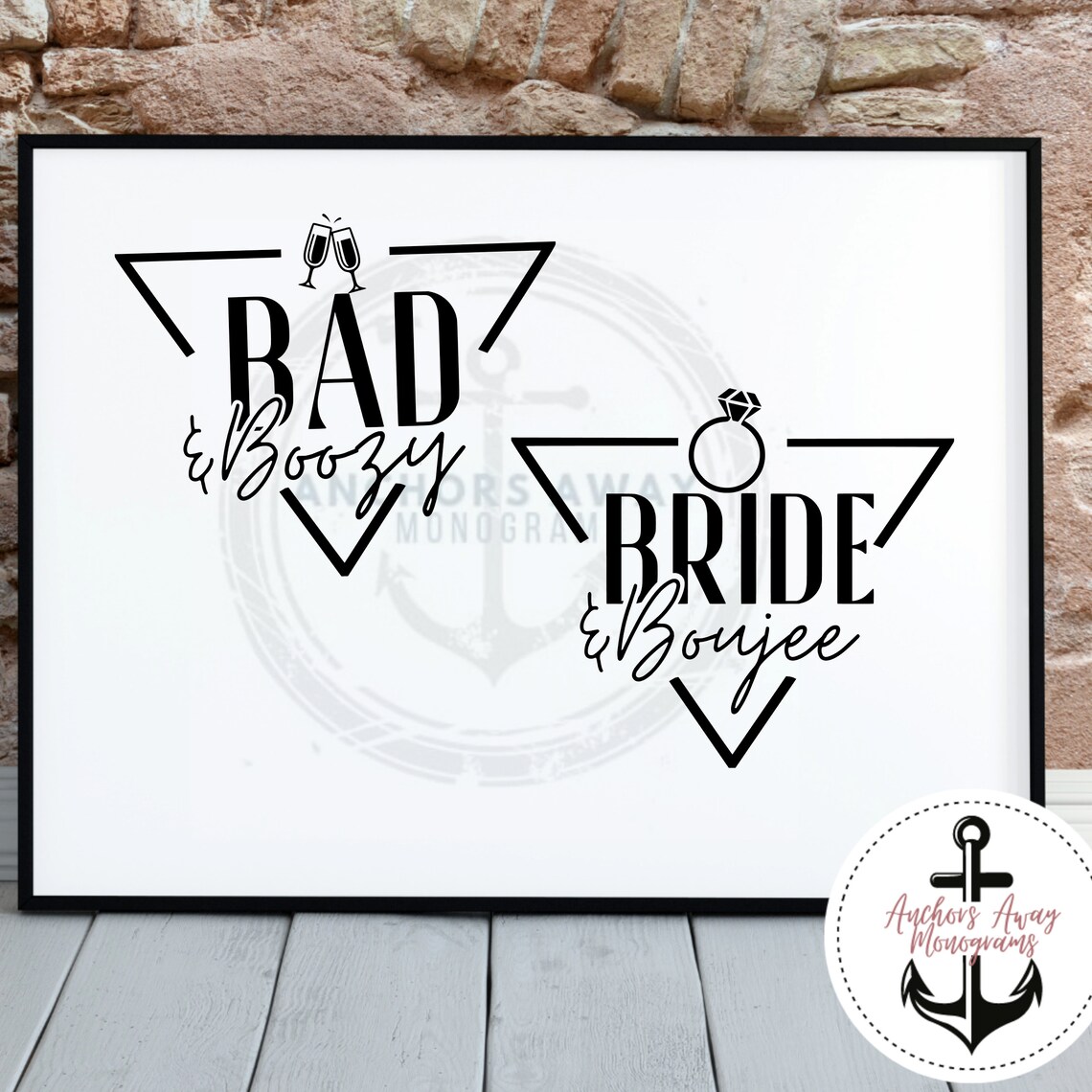 Bride and Boujee L Bad and Boozy SVG AND PNG Files L New - Etsy