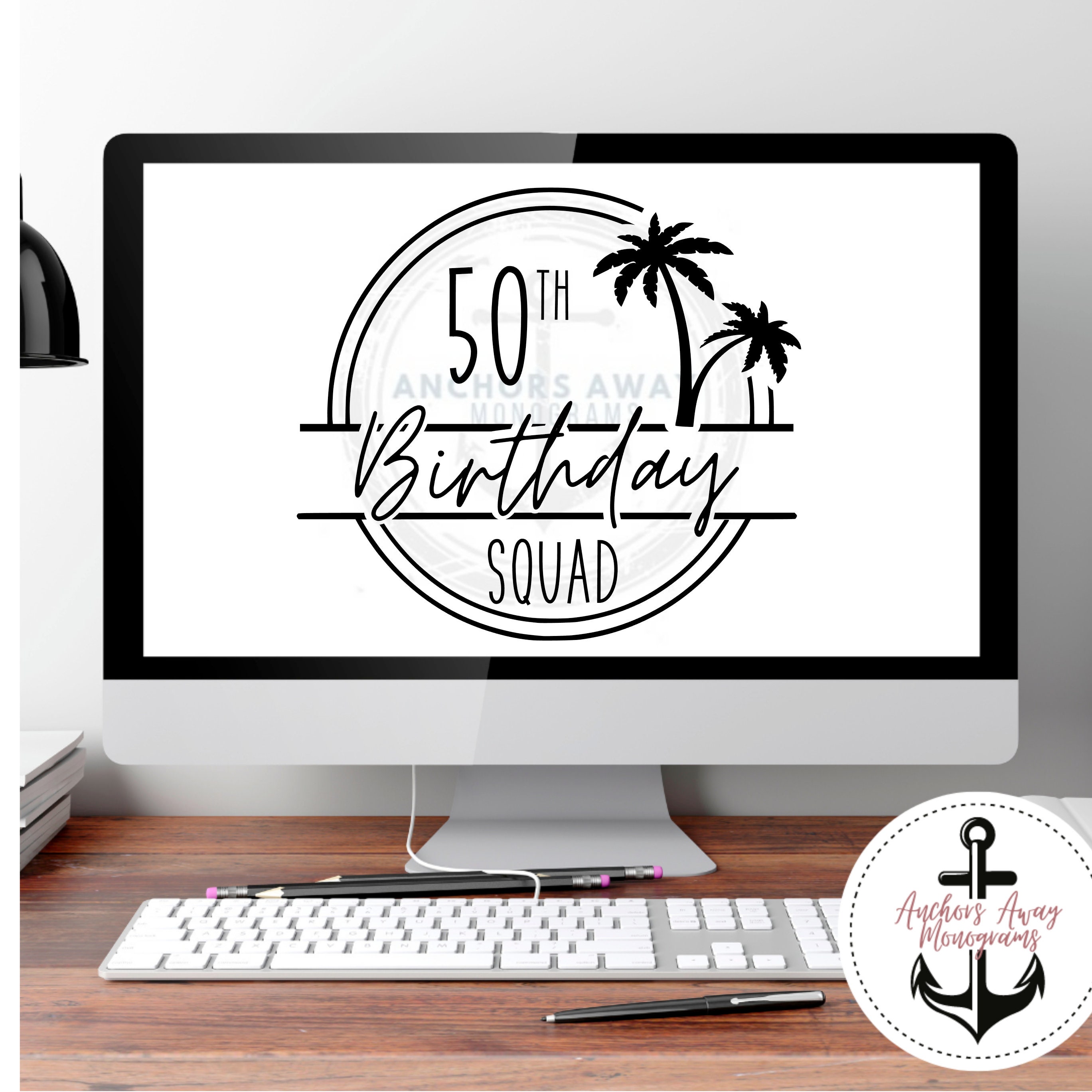 50th Birthday Squad SVG AND PNG Files L Birthday Destination L - Etsy ...