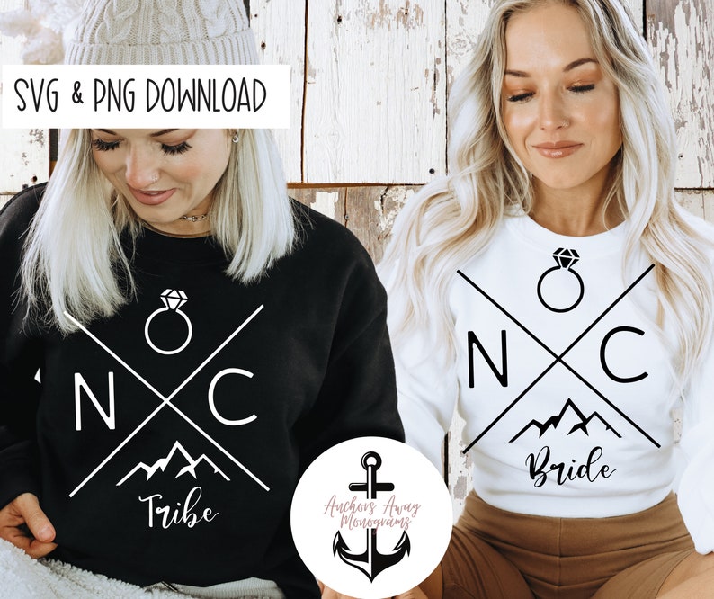 NC Mountain Bride & Tribe Bachelorette SVG and PNG L Asheville - Etsy