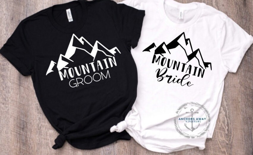 Mountain Bride & Mountain Groom SVG AND PNG Files Mountain - Etsy