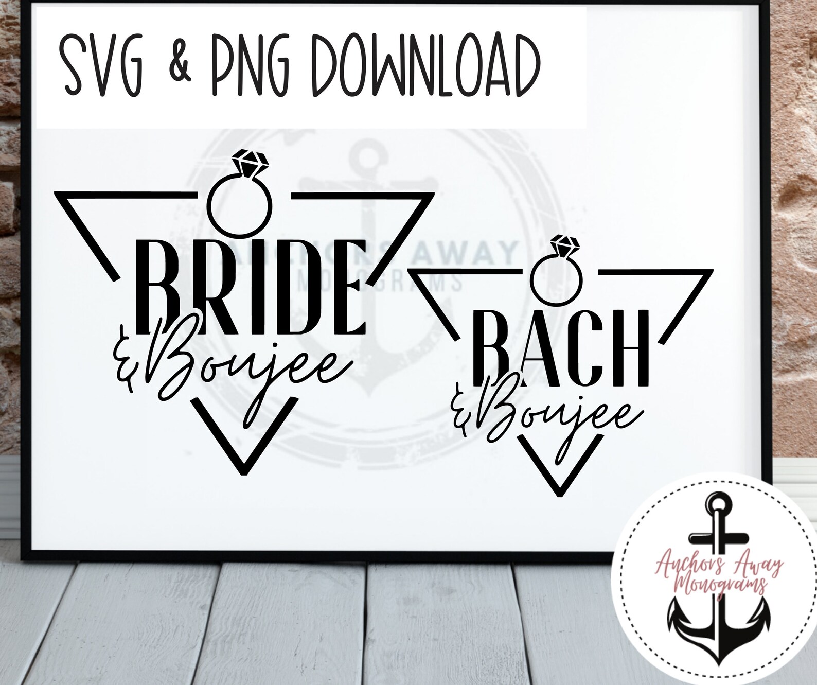 Bride and Boujee L Bach and Boujee SVG AND PNG Files New - Etsy