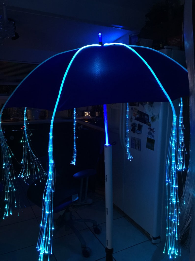 Light up Umbrella Shaft With Fiber Optic Light Strands - Etsy
