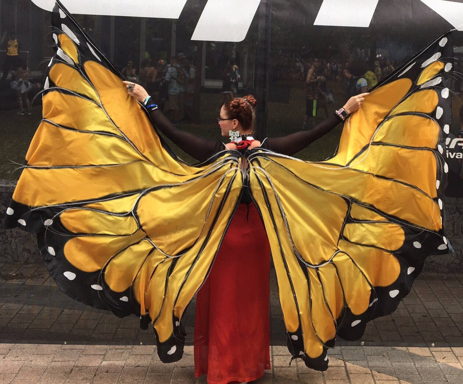Yellow~fiber Optic Monarch Butterfly Wings Cape - Etsy