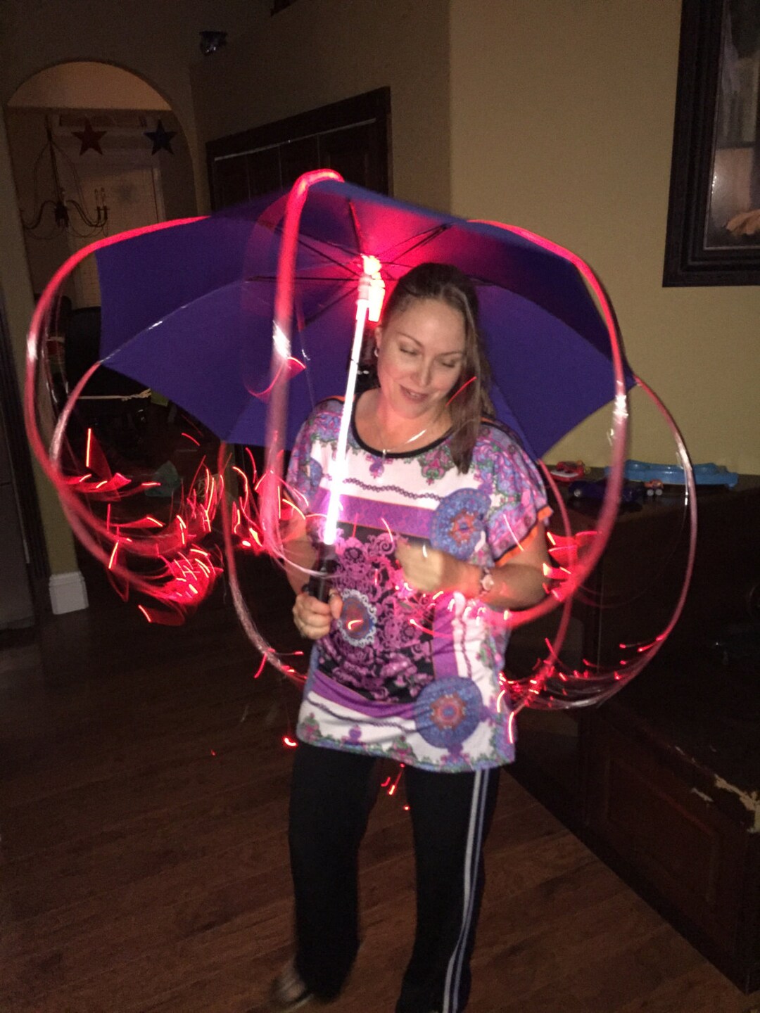 Fiber Optic Umbrella With LED Shaft and Walking Flashlight! - Etsy
