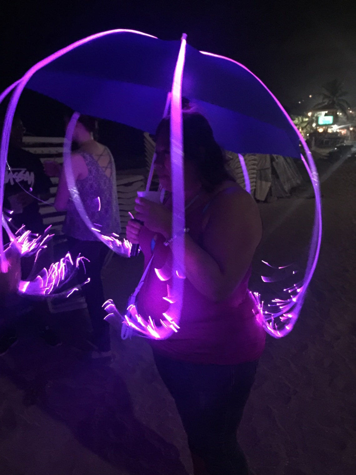 Fiber Optic Umbrella With LED Shaft and Walking Flashlight! - Etsy