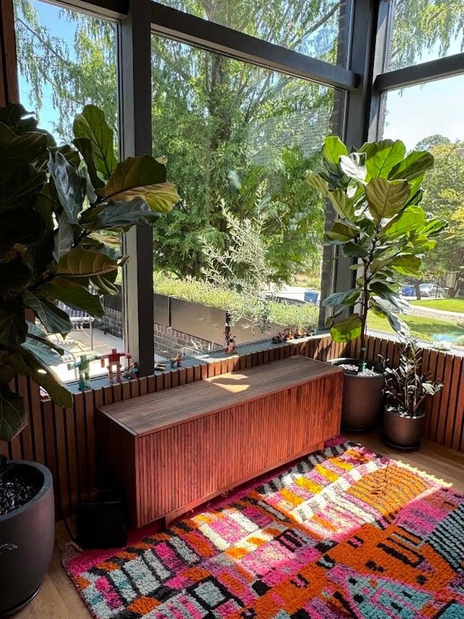 Hardwood Bench With Internal Storage. Cabinet With Flip-top Lid and ...
