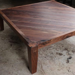 XL Square Coffee Table (up to 60” X 60”), With “castle Joint” Joinery ...