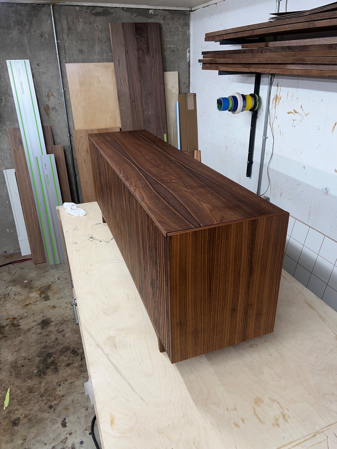 Hardwood Bench With Internal Storage. Cabinet With Flip-top Lid and ...