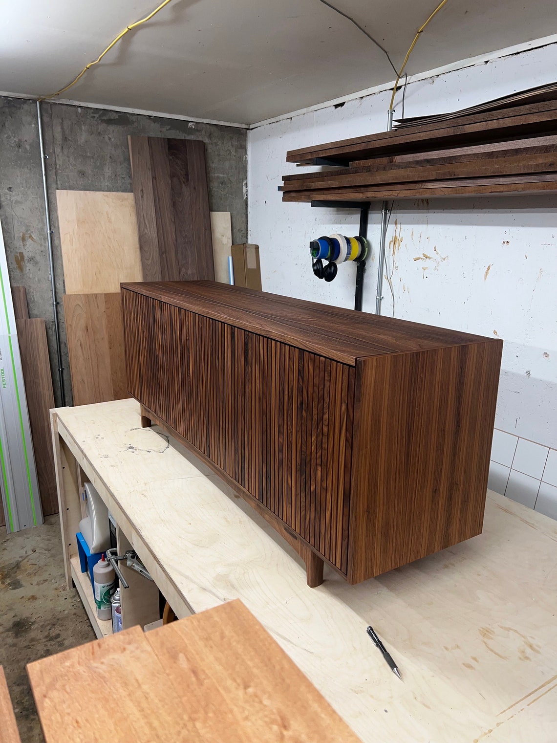 Hardwood Bench With Internal Storage. Cabinet With Flip-top Lid and ...