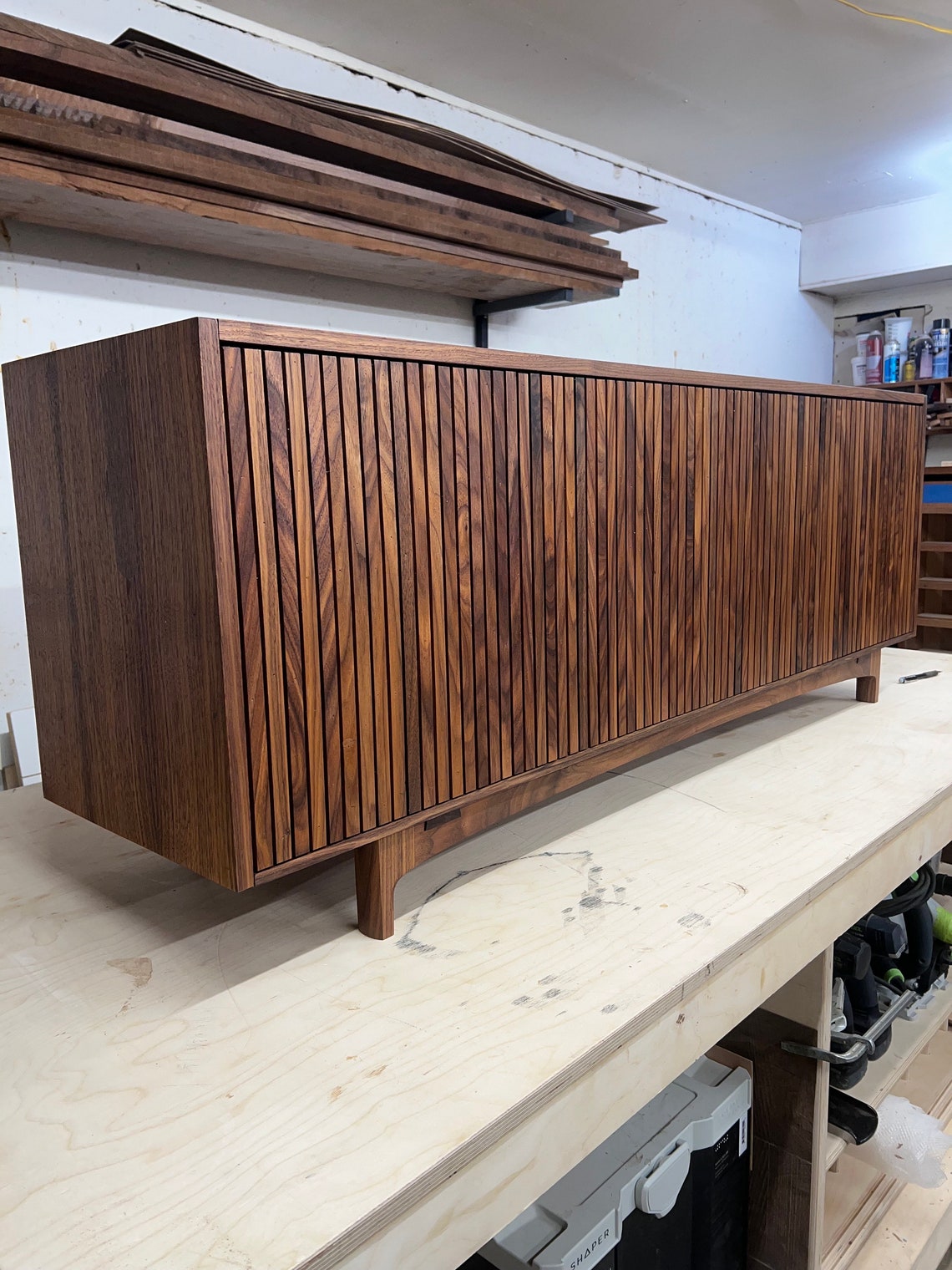 Hardwood Bench With Internal Storage. Cabinet With Flip-top Lid and ...
