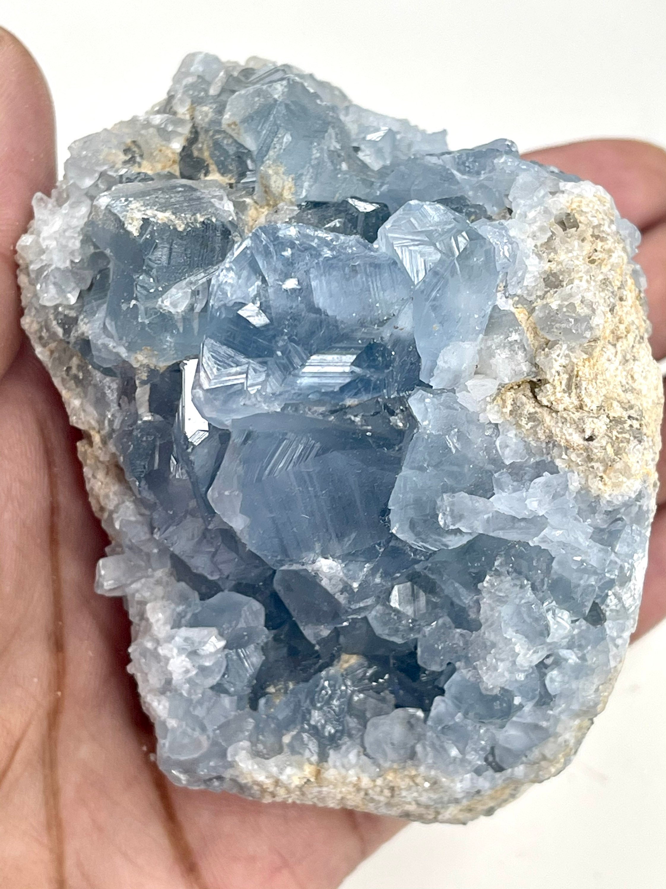 Home Décor Rocks & Geodes 417g Crystal Blue Celestite Geode crystal ...