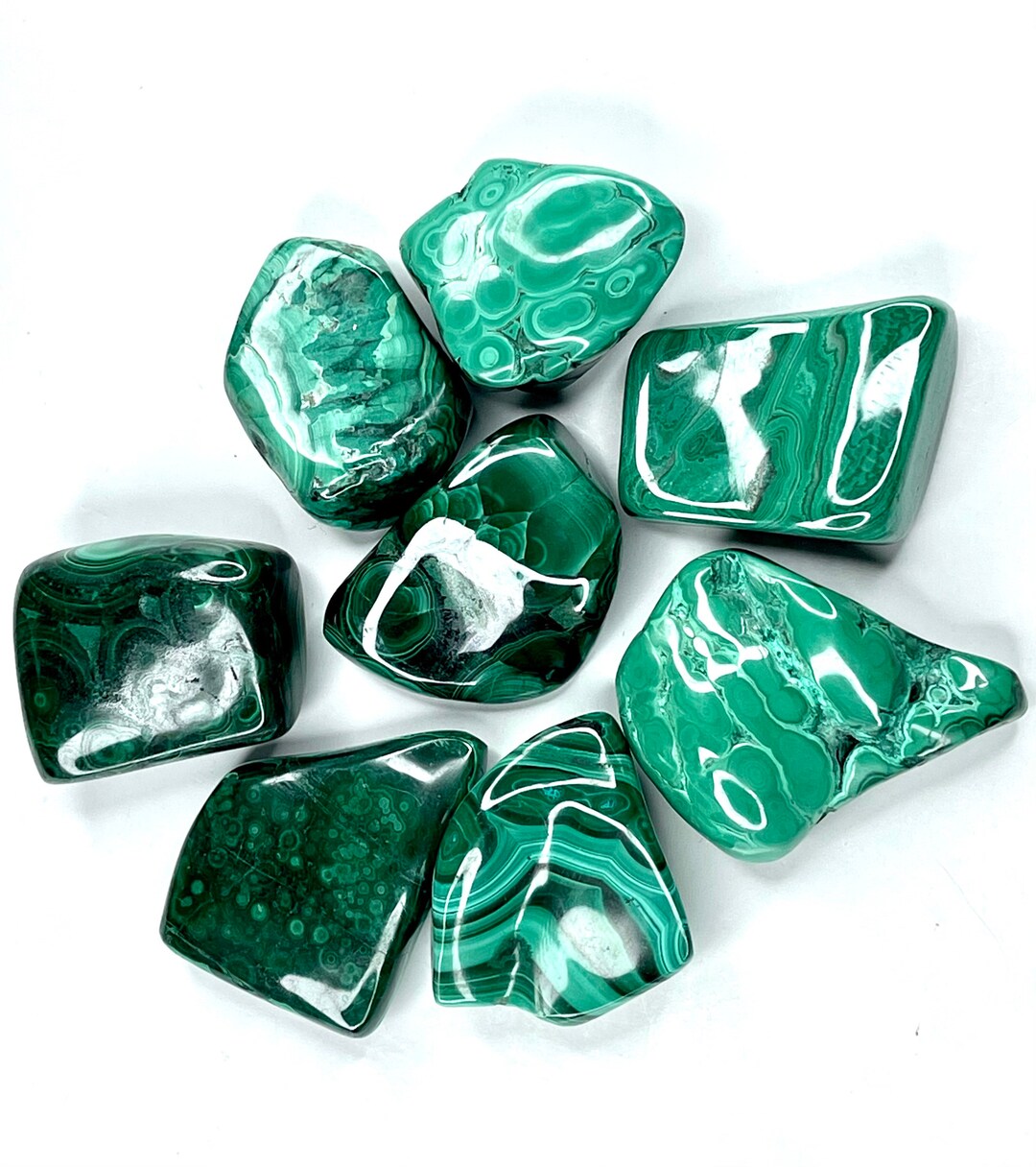 Wähle deinen Malachit: 1 Polierter Freeform Malachit Stein, von 30 - 60 ...