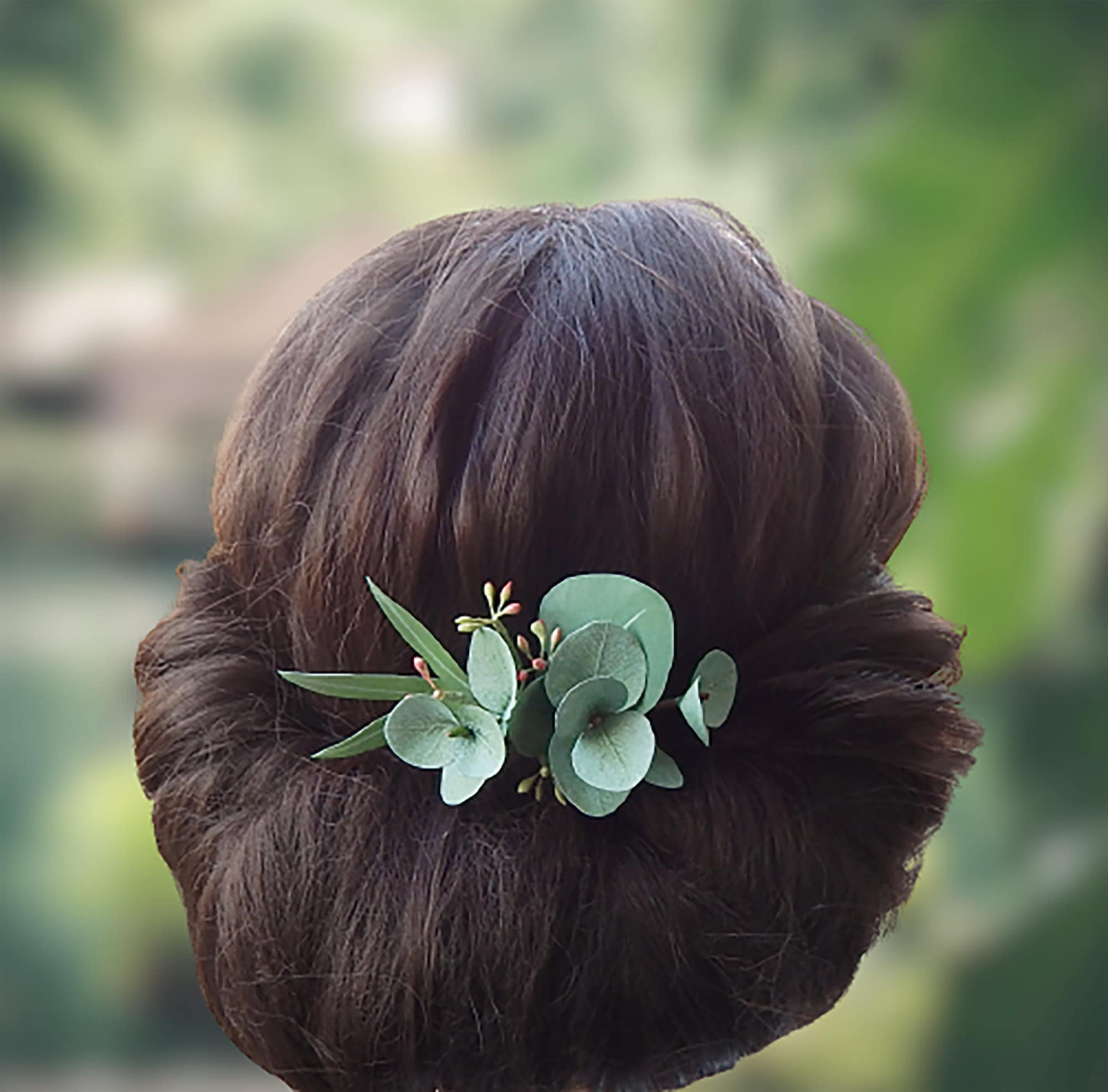 Greenery Eucalyptus Hair Comb Sage Green Wedding Headpiece Floral ...