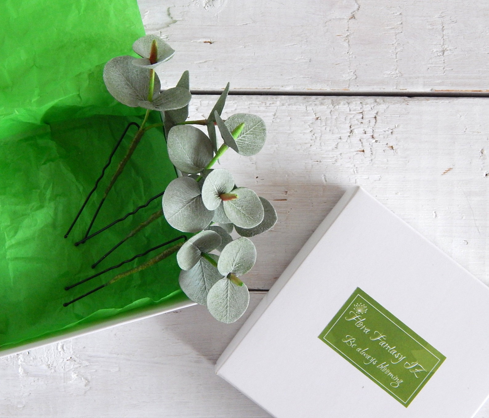 Eucalyptus hair pins Greenery wedding hair piece Bridal floral | Etsy