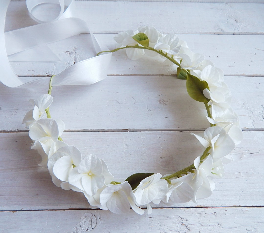 First Communion Headpiece Ivory Flower Crown Flower Girl Headband ...
