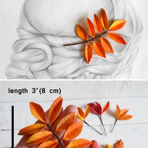 Fall Leaf Hair Pins Fall Wedding Hair Piece Autumn Floral Headpiece ...