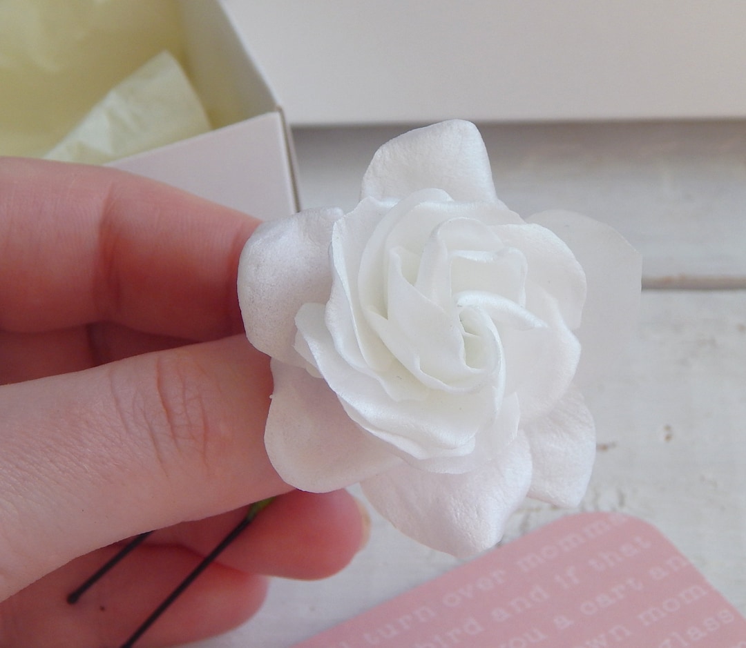 Gardenia Boutonniere White Flower Boutonniere Lapel Pin Gardenia Hair ...