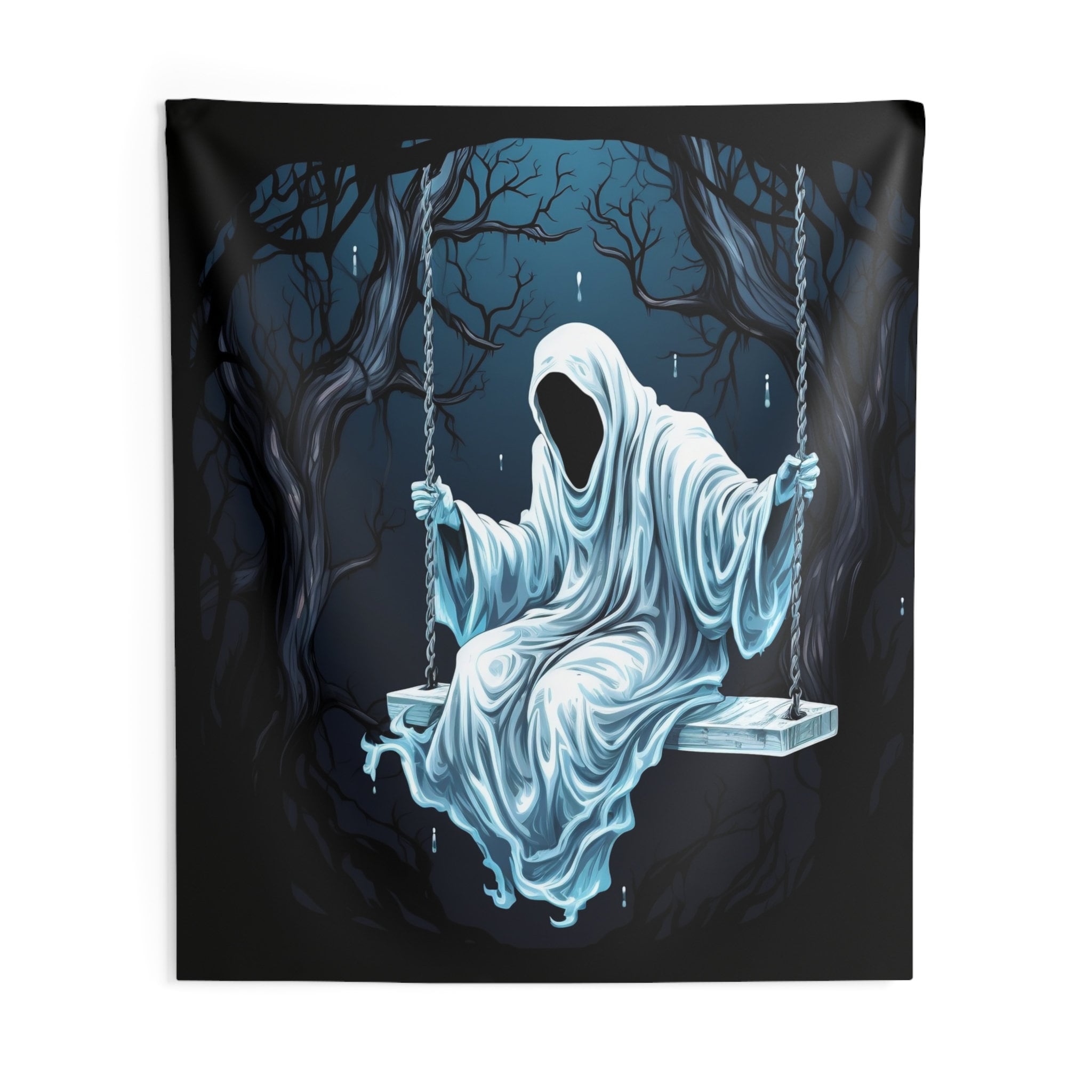 Ghost on A Swing Spooky Ghost Spooky Ghost Face Spooky - Etsy