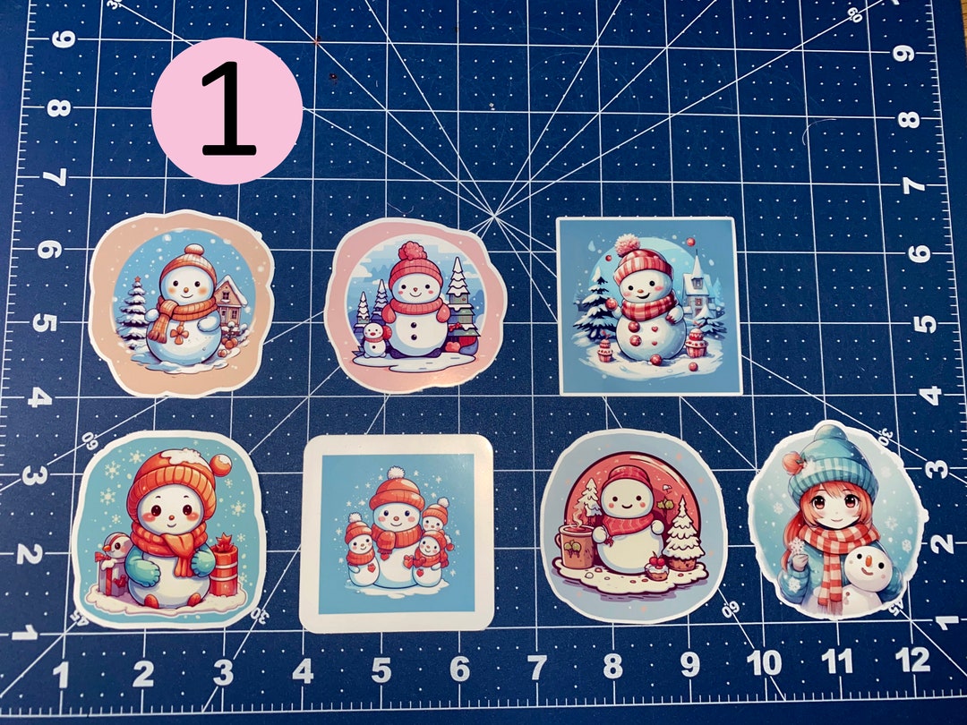 Christmas Themed Stickers, Cute, Snowman, Snowing, Gift, Decorate ...