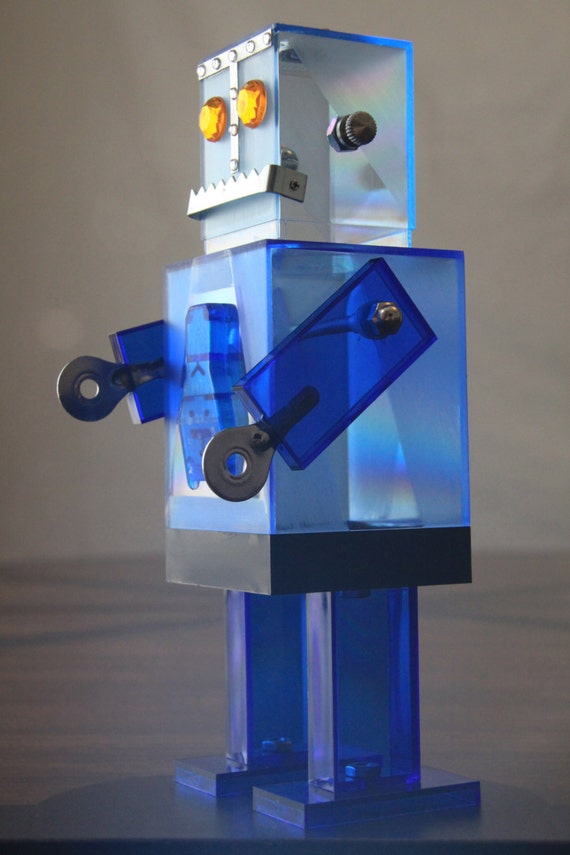 Cool Blue Robot | Etsy