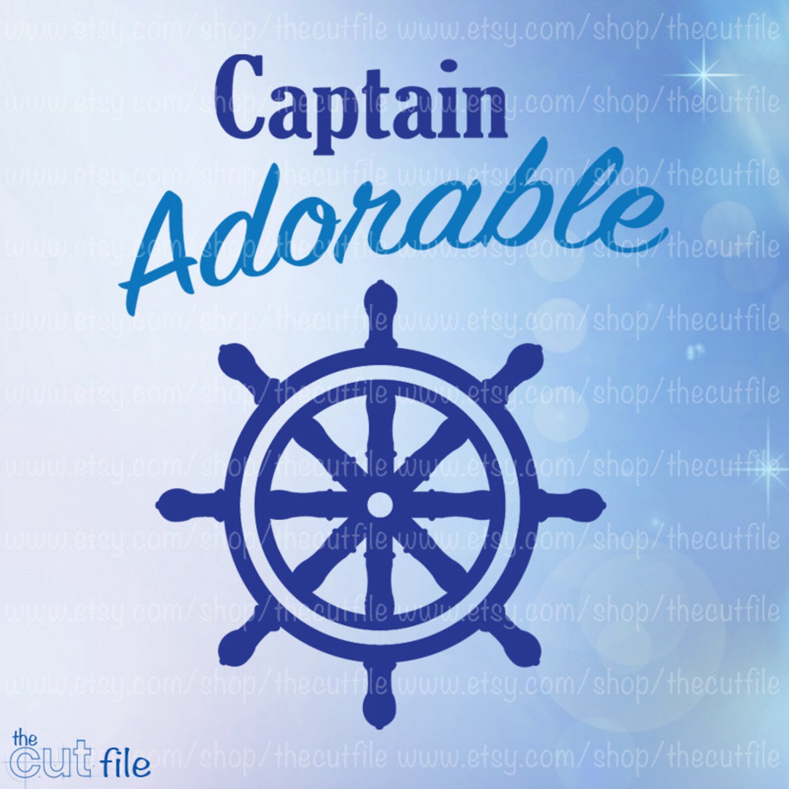 Captain Adorable Svg, Cameo Cricut Cut File, Baby/toddler Nautical ...