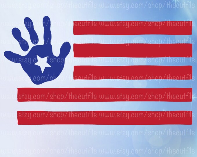 American Flag Svg, Patriotic Cut File, Summer Svg, Printable Flag ...