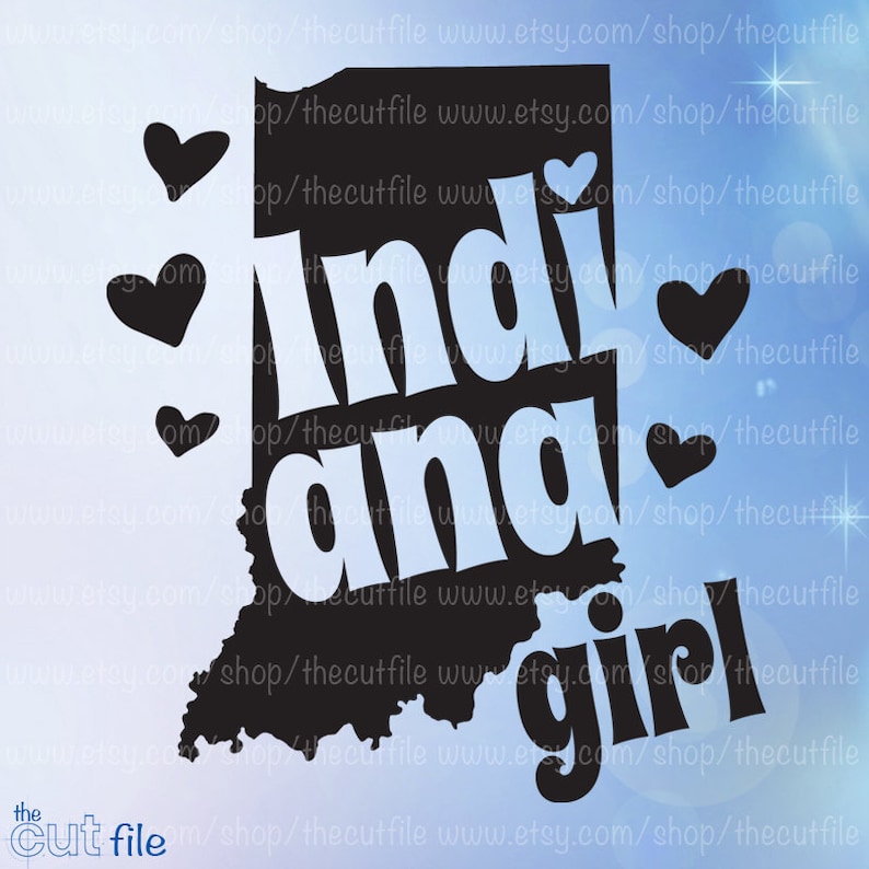 Indiana Girl Svg State File for Cutting Print or Transfer - Etsy