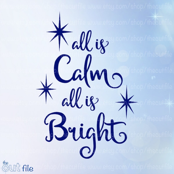 All is Calm All is Bright Sign - Etsy