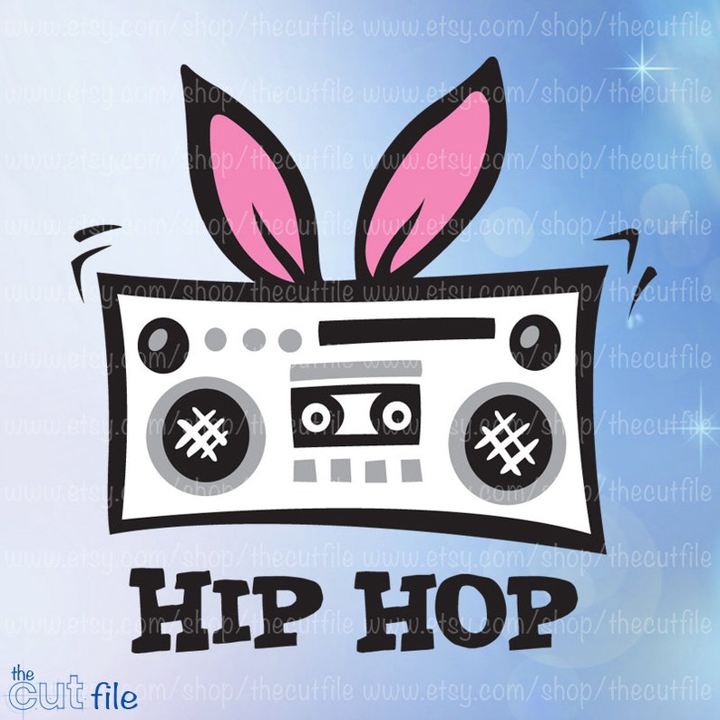 Hip Hop Rabbit Svg, Easter Cut File for Cutting Machines, Boom Box ...