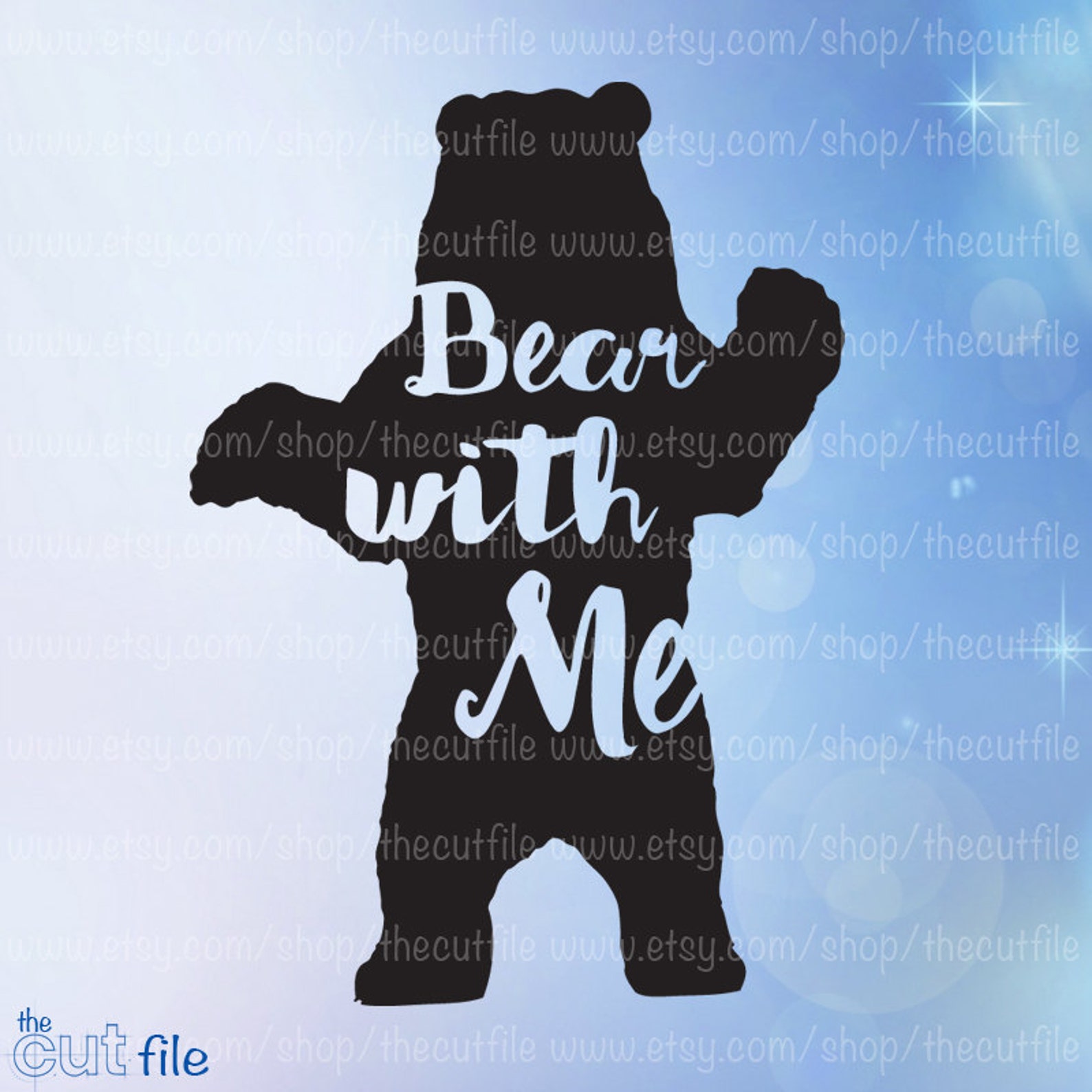 Bear With Me Dxf File, With Svg, Eps, & Jpeg. Digital Design File for ...