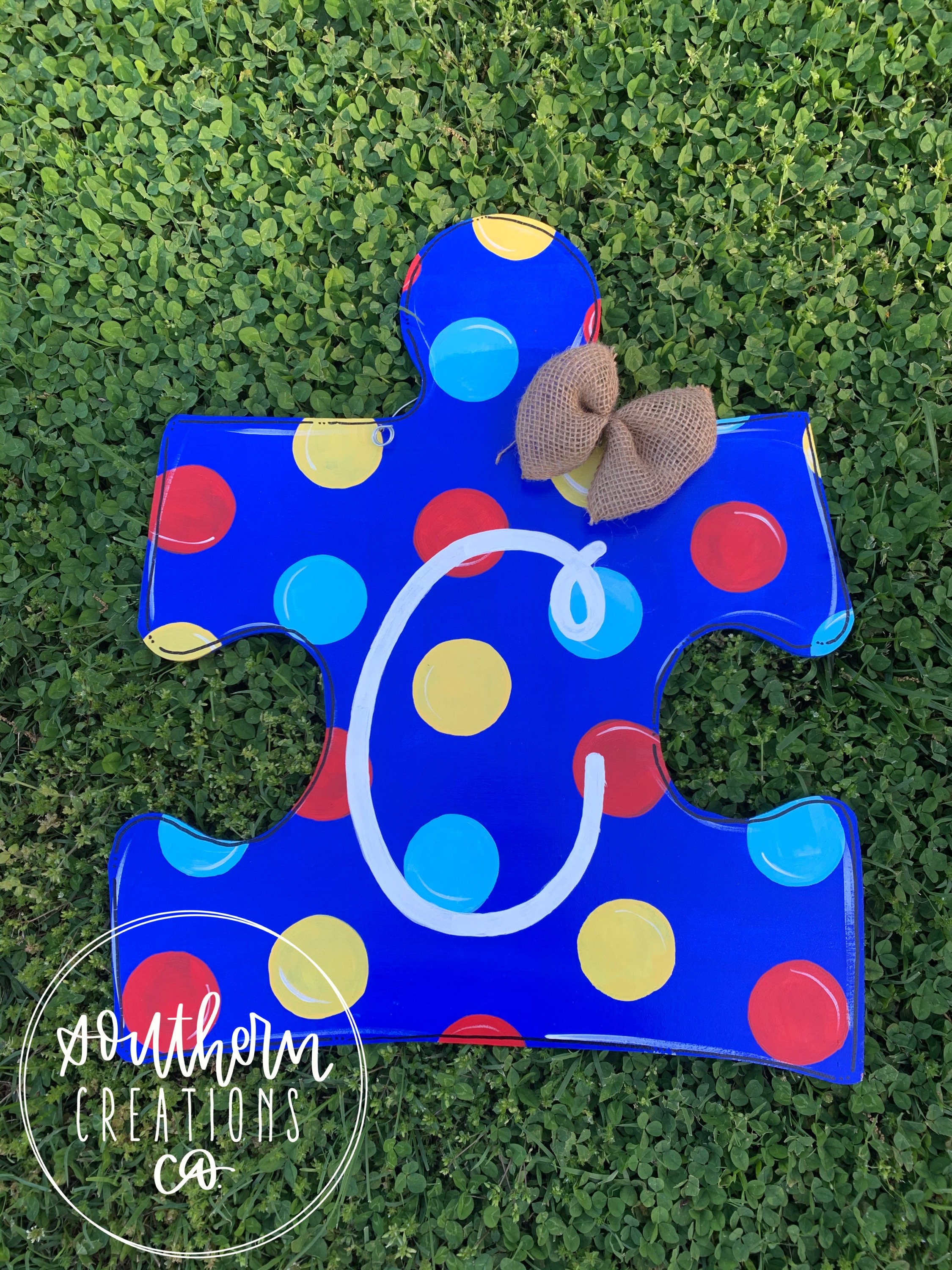 Autism Door Hanger | Puzzle Piece Door Hanger | Door Hanger | Austim ...