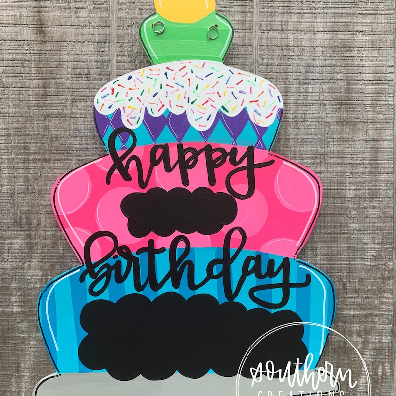 Happy Birthday Door Sign - Etsy