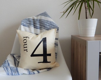 Number pillow | Etsy