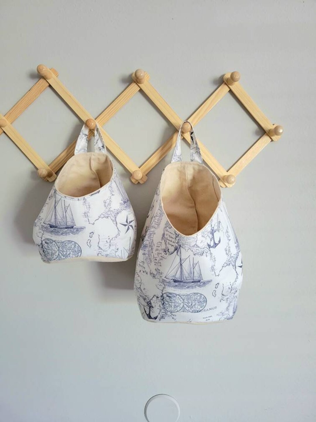 Fabric Storage Pod Nautical Storage Pod Fabric Storage Pod Hanging ...
