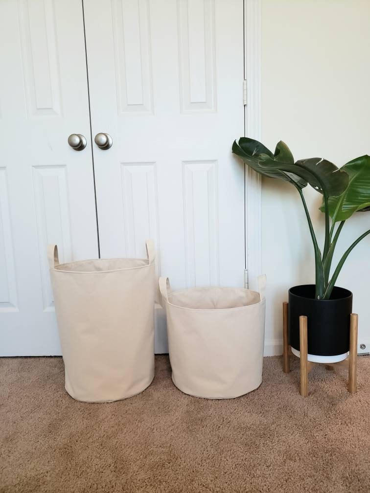 Fabric storage bin Fabric laundry hamper home organization | Etsy