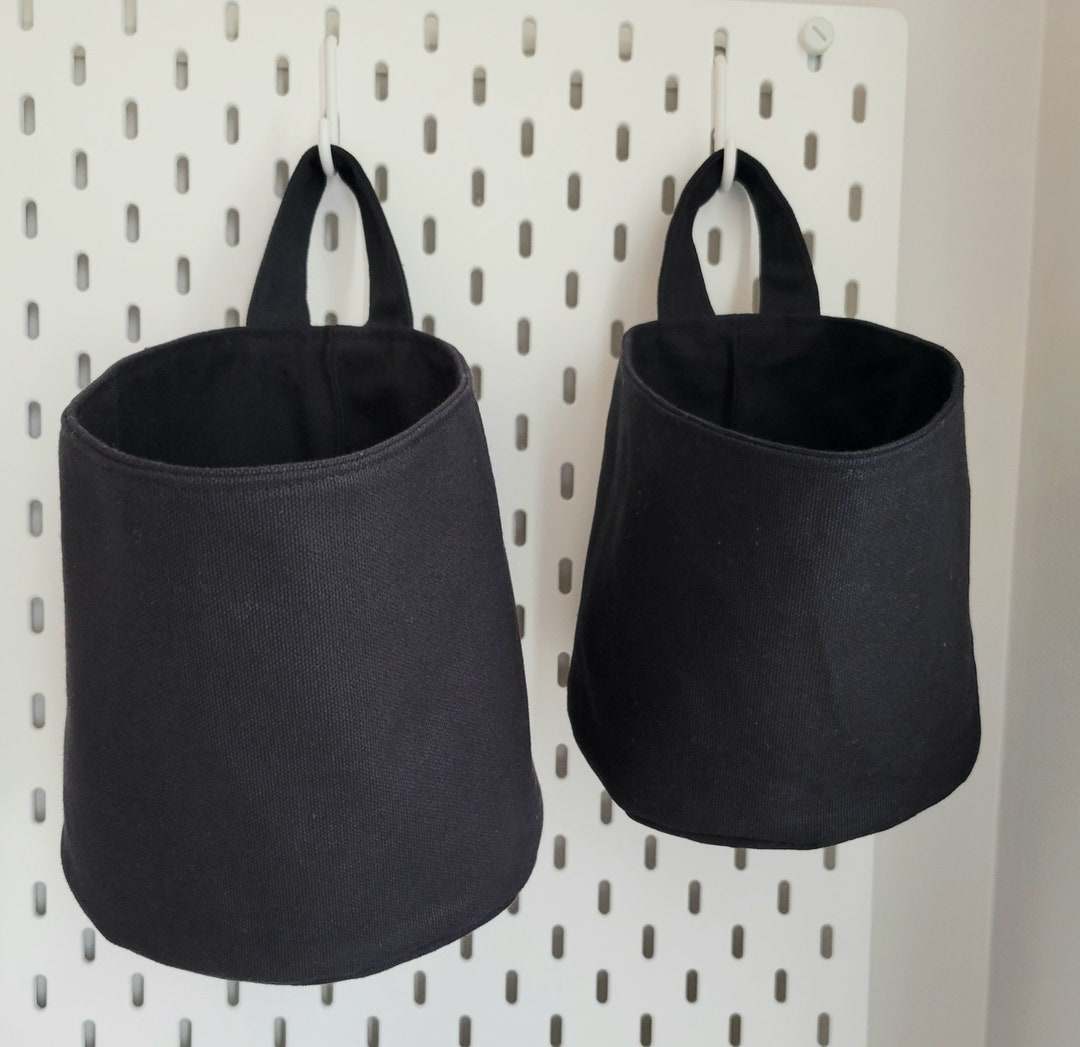Duck Canvas Hanging Storage Pod Black Fabric Storage Pod Home and ...