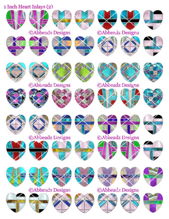1 Heart Inlay Designs for Epoxy Stickers 2 DIGITAL - Etsy