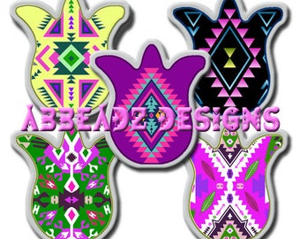 31 Paired GEM Shaped Native American Inspired Image Sheet 3 - Etsy