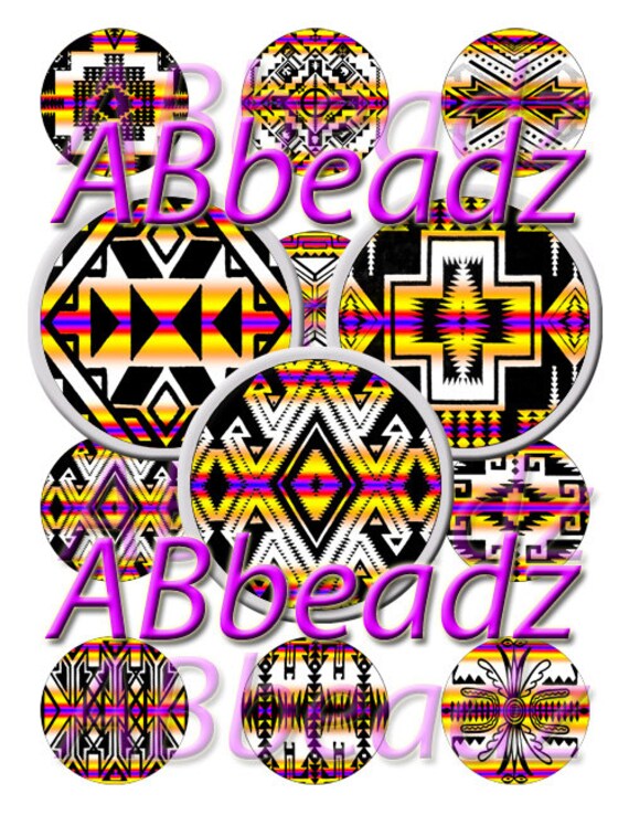 12 2 Inch Round Banded Fire Colors Native American Inspired - Etsy