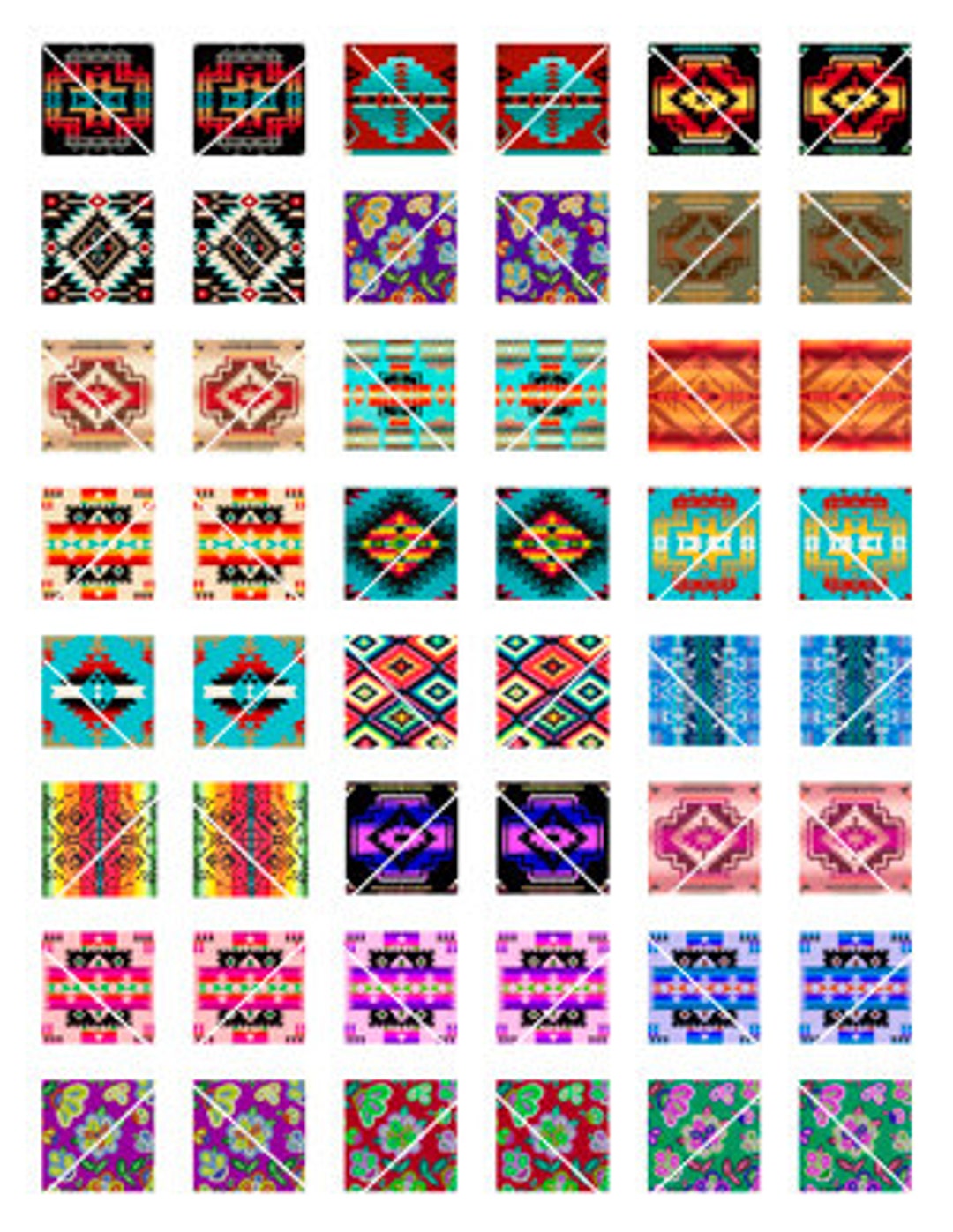 1" Square Native American Designed Collage Sheet (3) DIGITAL DOWNLOAD ...