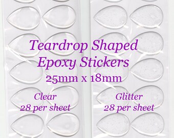 Teardrop Stickers | Etsy
