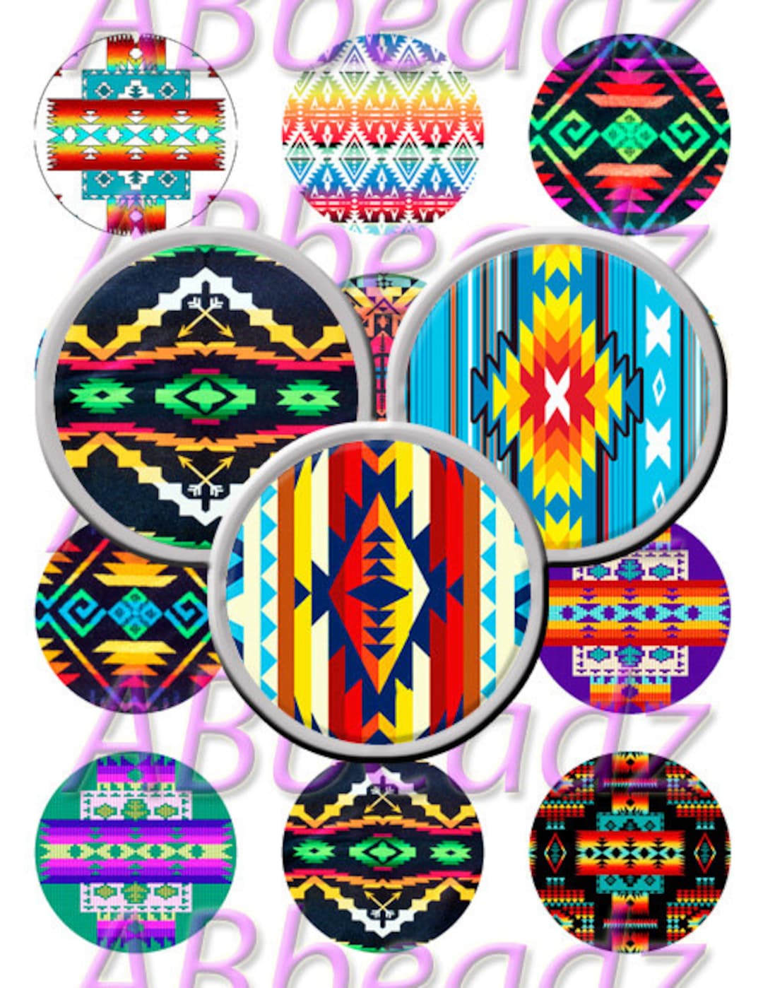 12 - 2.25 Inch Round Native American Bottle Cap Images (1) DIGITAL ...